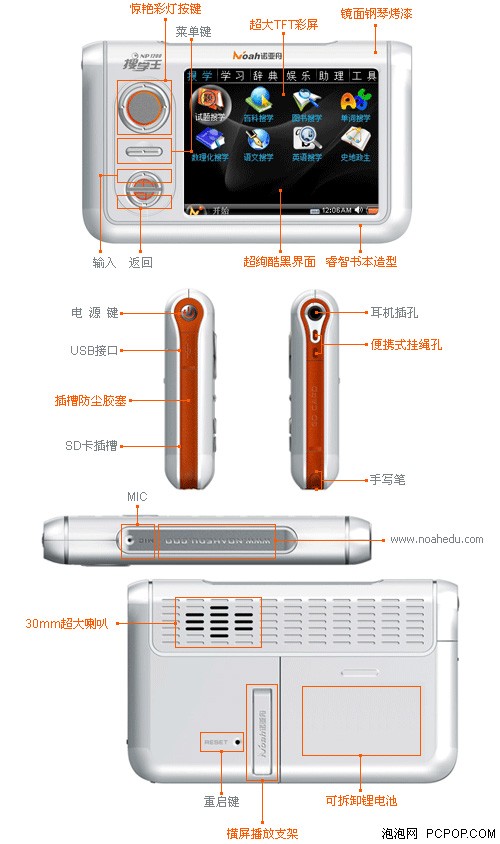学习新动力 诺亚舟搜学王NP1100评测_-泡泡网